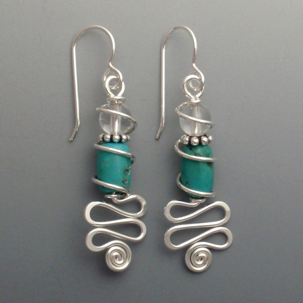 Turquoise & Quartz Earrings - BJChristian Designs Jewelry - Beauty For ...